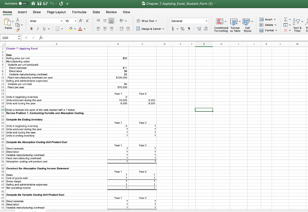 Solved ANSWER QUESTION IN EXCEL FORMULA ANSWER ( LIKE For | Chegg.com