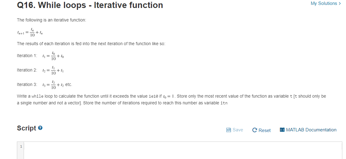 Solved My Solutions Q16 While Loops Iterative Function 1986