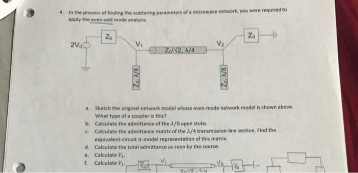 Solved In the process of finding the scattering parameters | Chegg.com