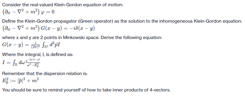 Solved Consider the real-valued Klein-Gordon equation of | Chegg.com