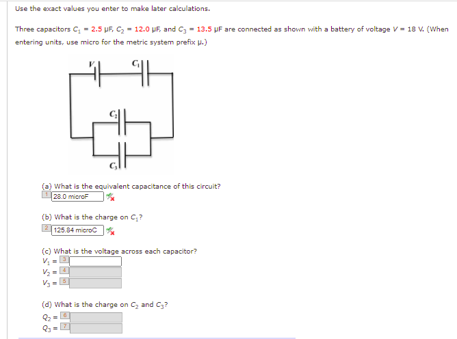 Solved Use the exact values you enter to make later | Chegg.com