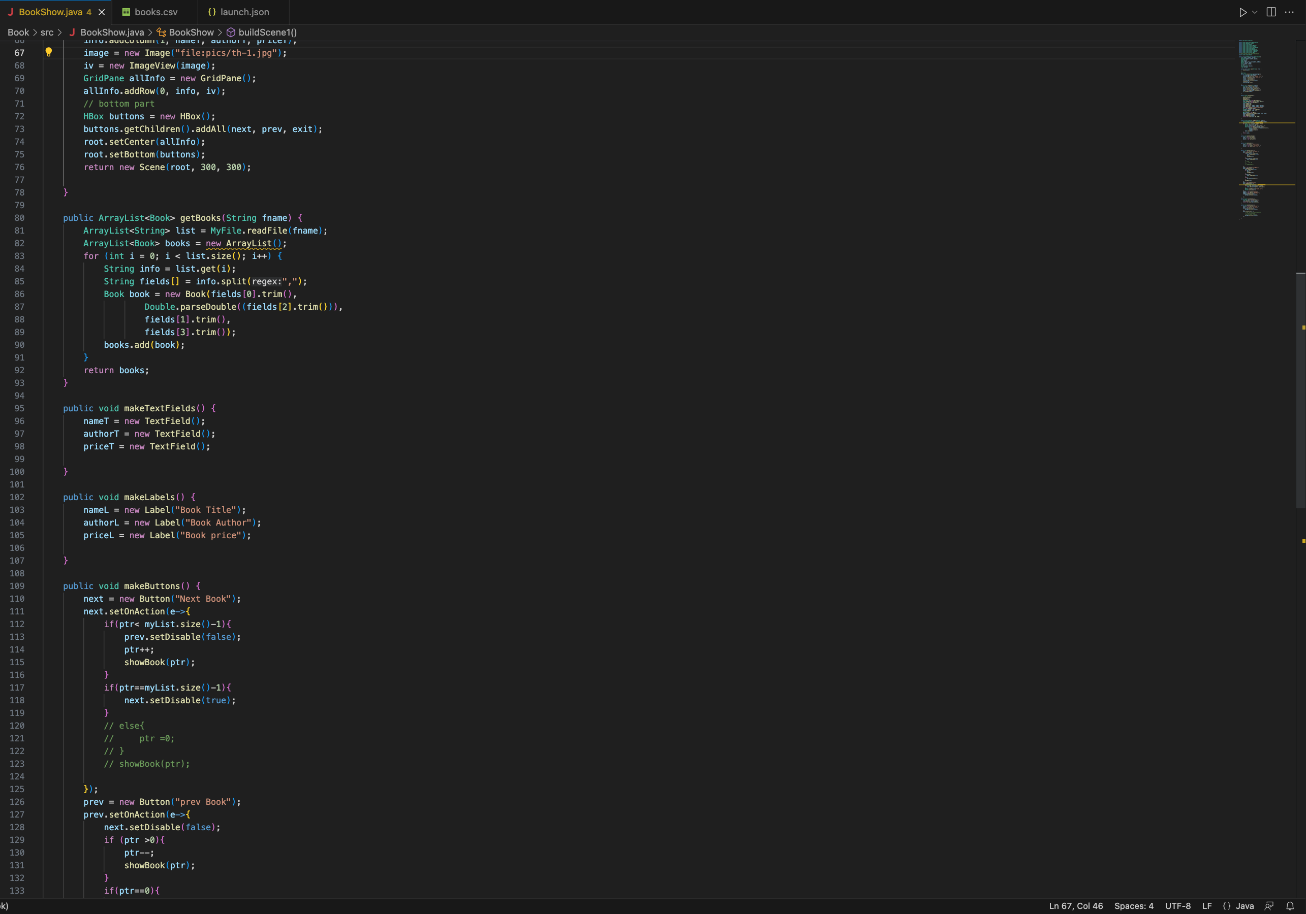 Solved Book > src > J App.java > 1 public class App \{ Run | | Chegg.com