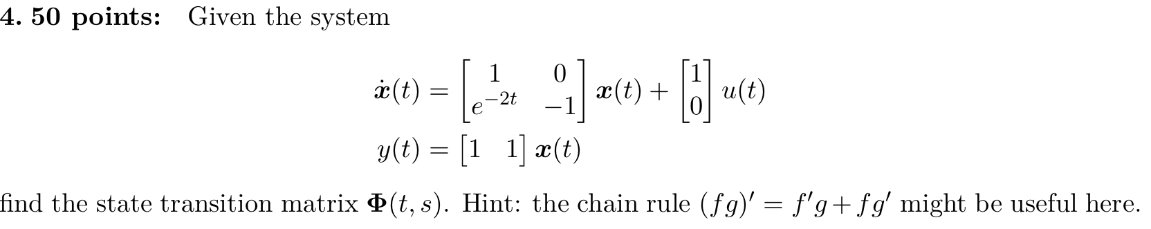 Solved 50 ﻿points: Given the | Chegg.com