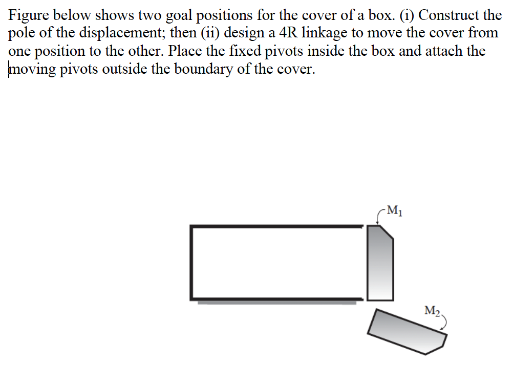 Solved Figure below shows two goal positions for the cover | Chegg.com