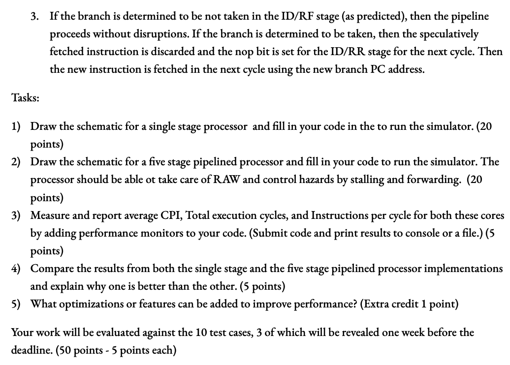 Performance Modelling - RISC-V processor This project | Chegg.com