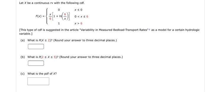 Solved Let X be a continuous rv with the following cdf xso | Chegg.com