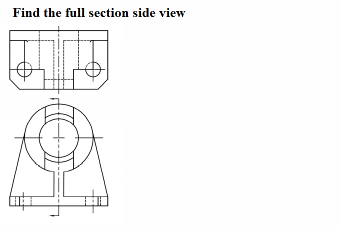 Solved Find the full section side view | Chegg.com