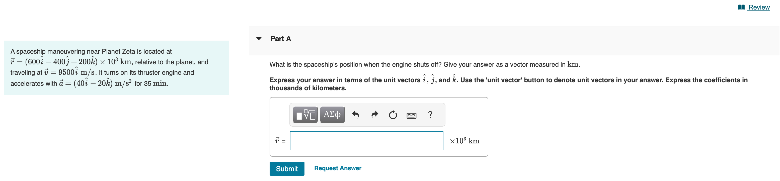 Solved A spaceship maneuvering near Planet Zeta is located | Chegg.com