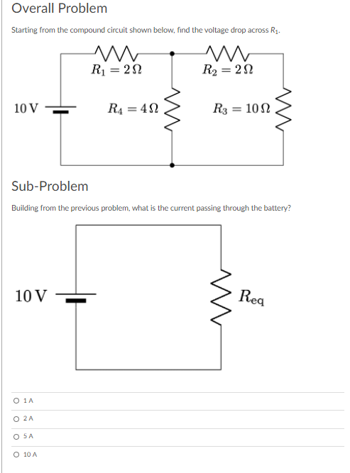 Solved Overall Problem Starting from the compound circuit | Chegg.com