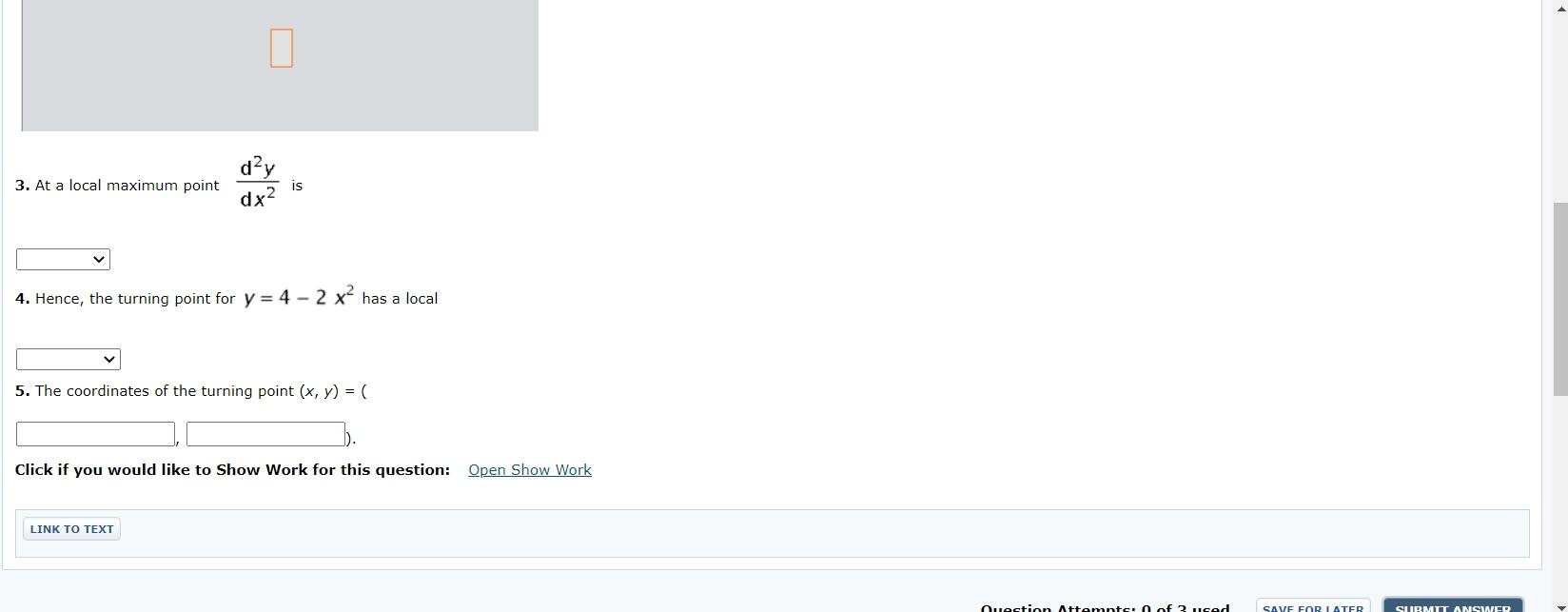 Solved Q18 Determining maximum and minimum turning points | Chegg.com