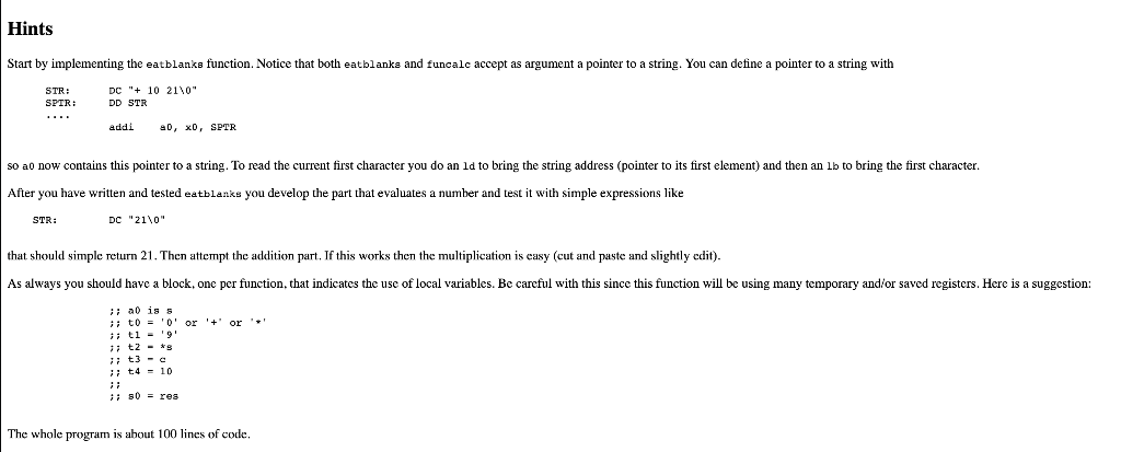 Description Q2 Write a short RISC-V assembly function | Chegg.com