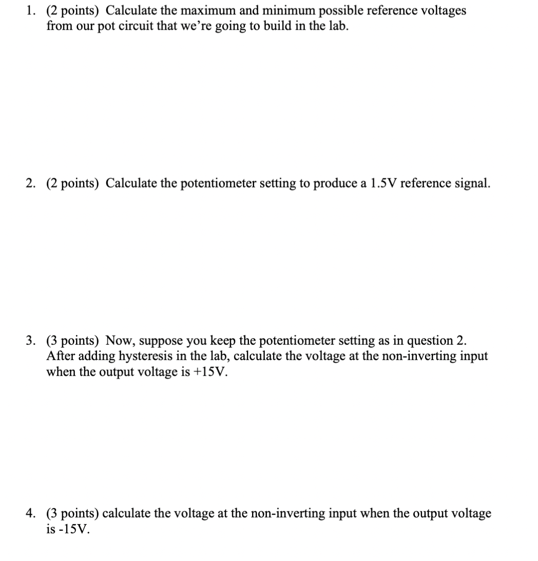 Solved 1. ( 2 points) Calculate the maximum and minimum | Chegg.com