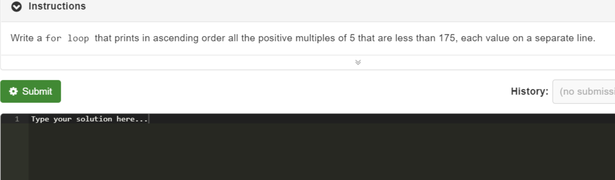 Solved Instructions Write a for loop that prints in | Chegg.com