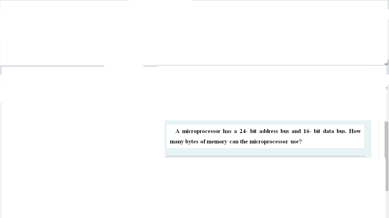 Solved microprocessor has a 24- bit address bus and 16- bit | Chegg.com