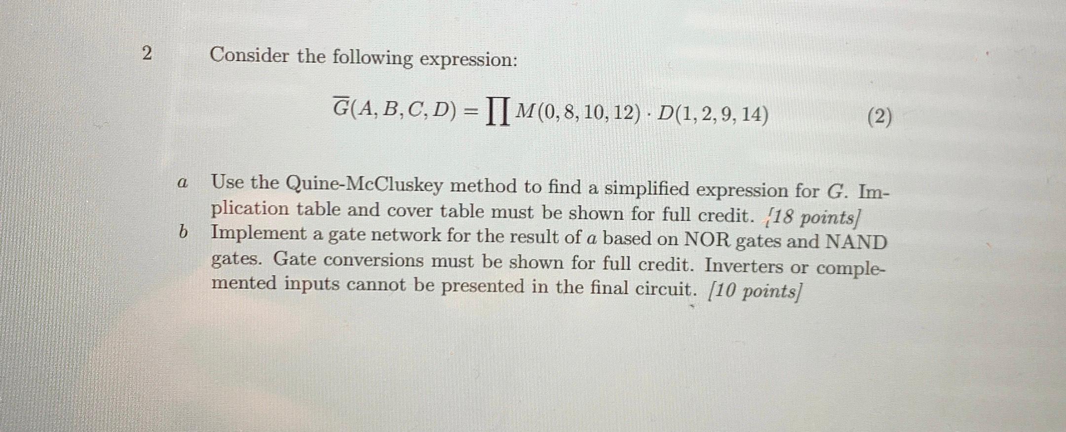 Solved 2 Consider the following expression: | Chegg.com