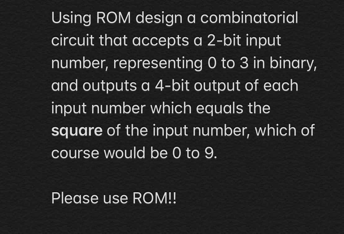 Solved Using Rom Design A Combinatorial Circuit That Accepts 3882