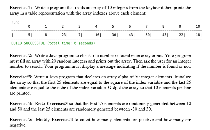 Solved Exercise#1: Write a program that reads an array of 10 | Chegg.com