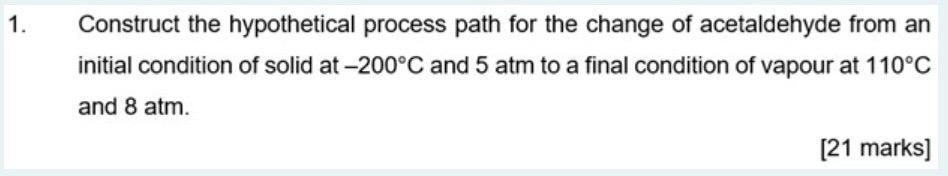 Solved 1. Construct the hypothetical process path for the | Chegg.com