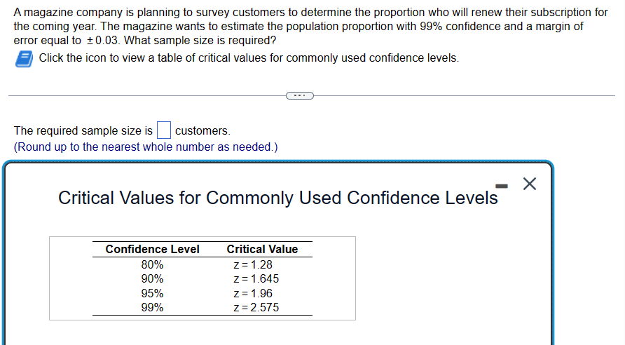Solved Critical Values for Commonly Used Confidence Levels | Chegg.com