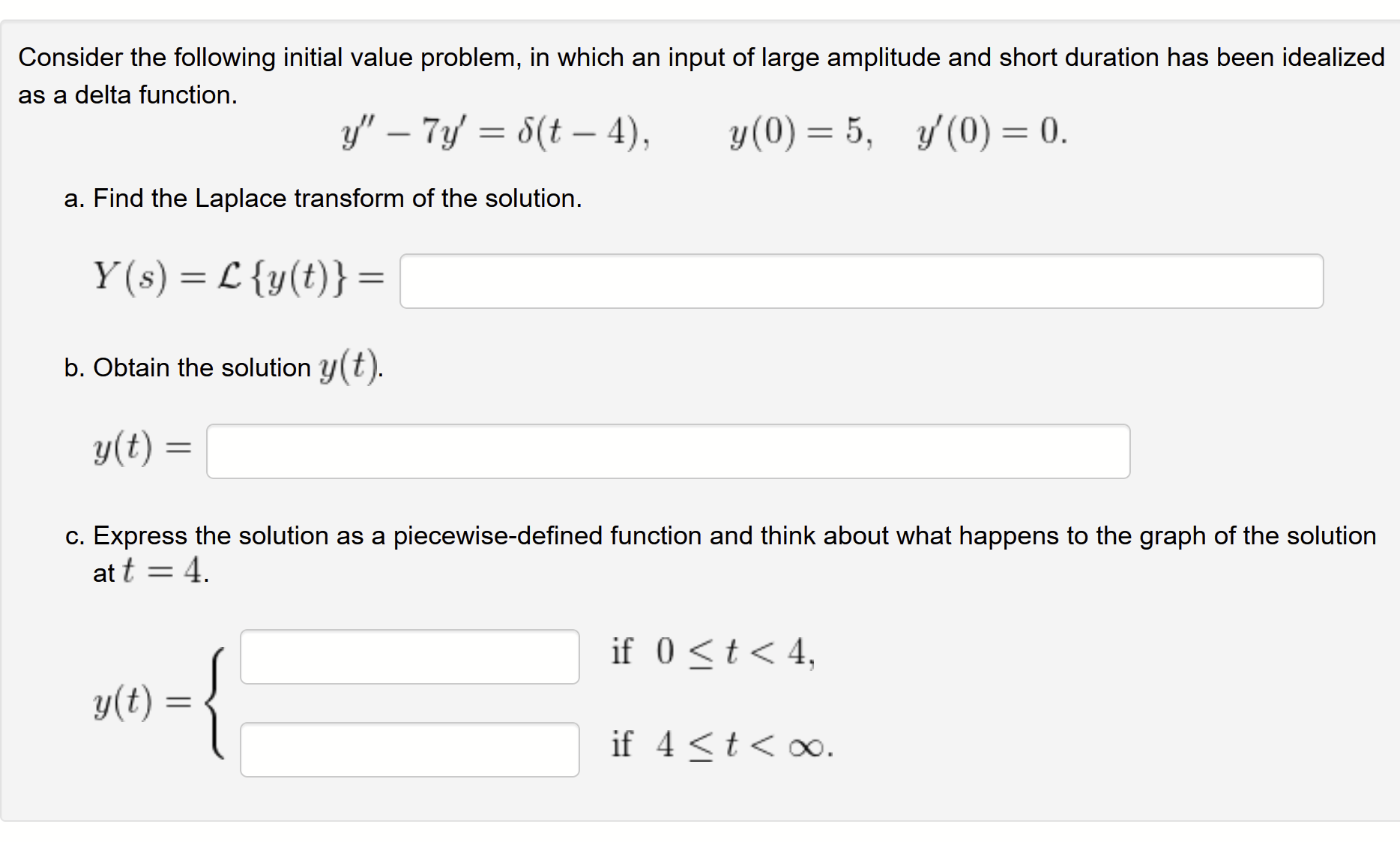 Solved Consider the following initial value problem, in | Chegg.com