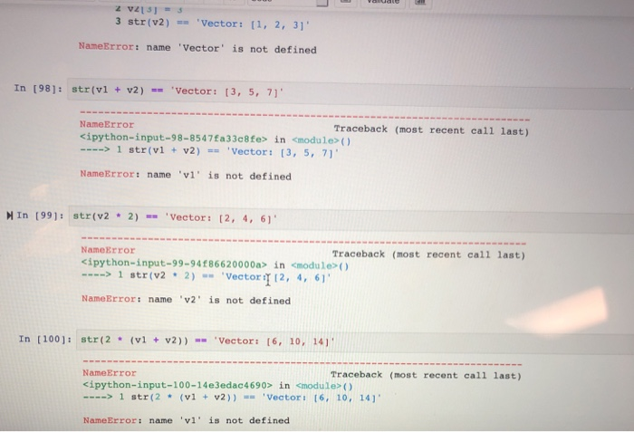 Solved Question 2: Defining Vectors (7 points) Define class | Chegg.com