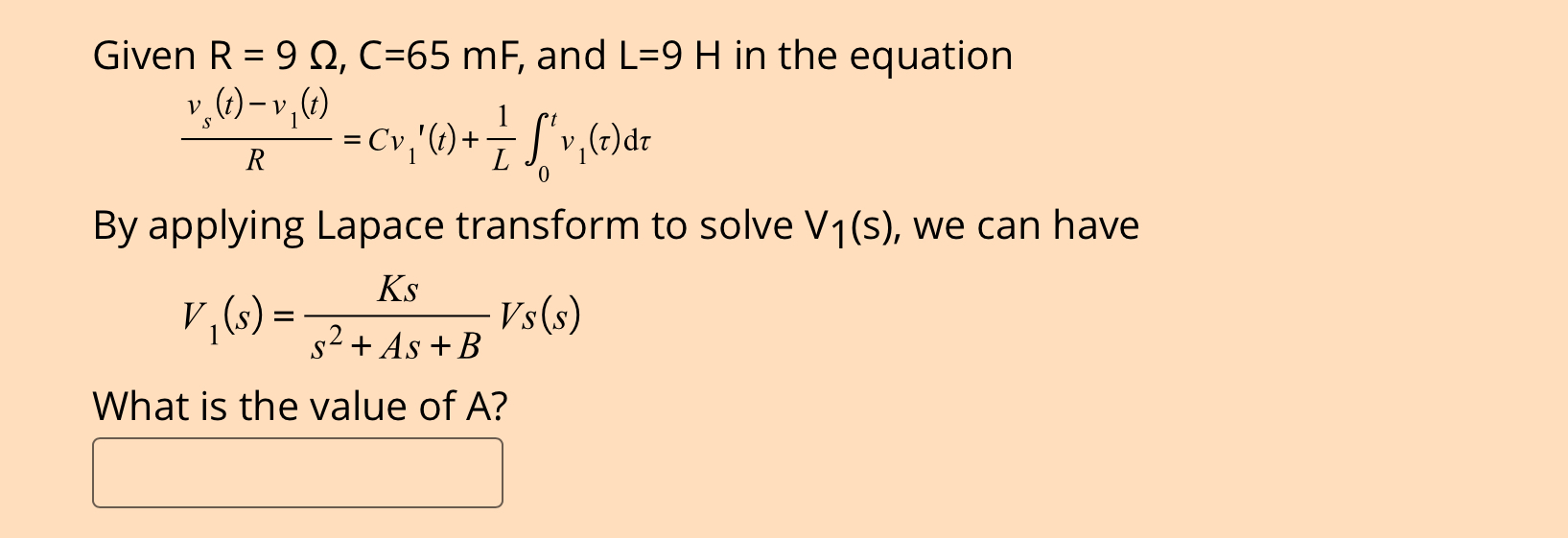 Solved Given R=9Ω,C=65mF, ﻿and L=9H in ﻿the | Chegg.com