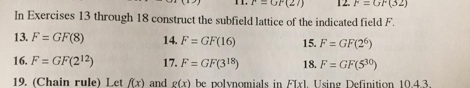 Solved 12. F = (32) In Exercises 13 through 18 construct the | Chegg.com
