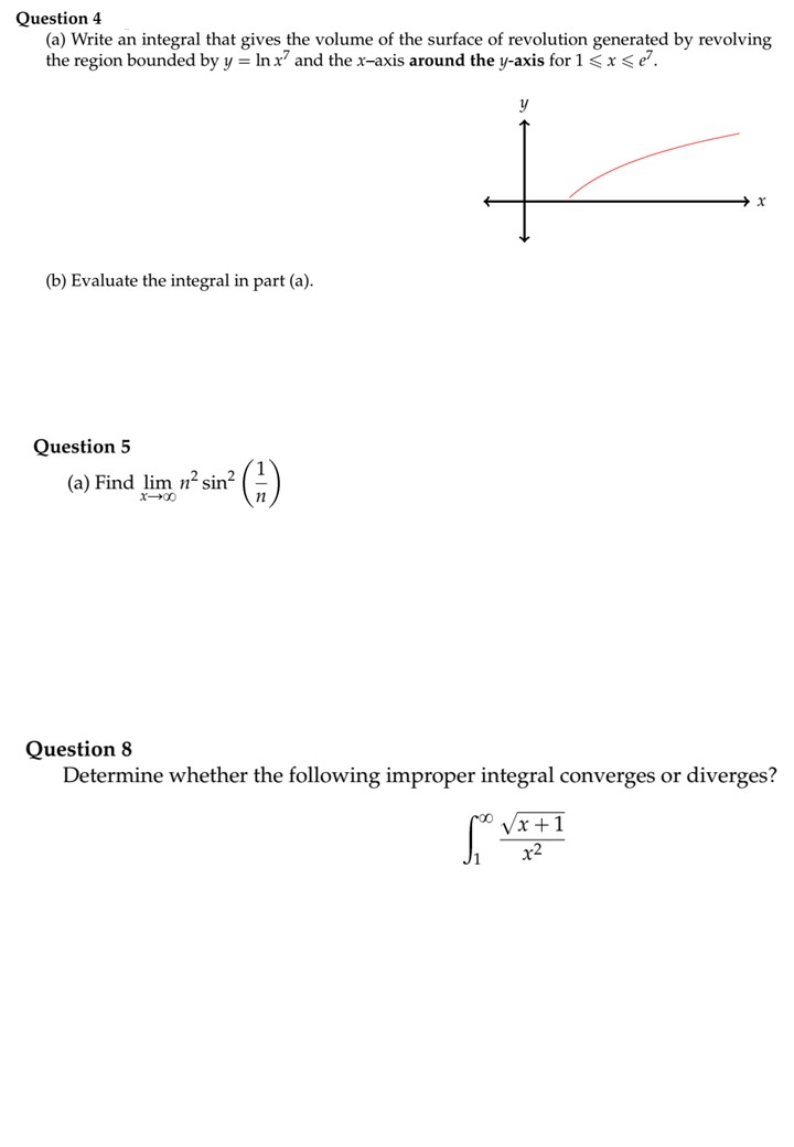 Solved Question 4(a) ﻿Write an integral that gives the | Chegg.com