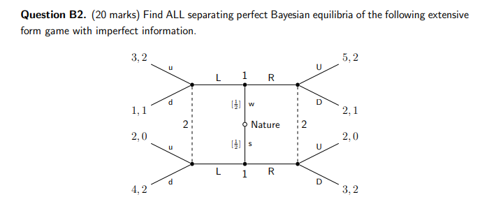 Solved Question B2. (20 marks) Find ALL separating perfect | Chegg.com