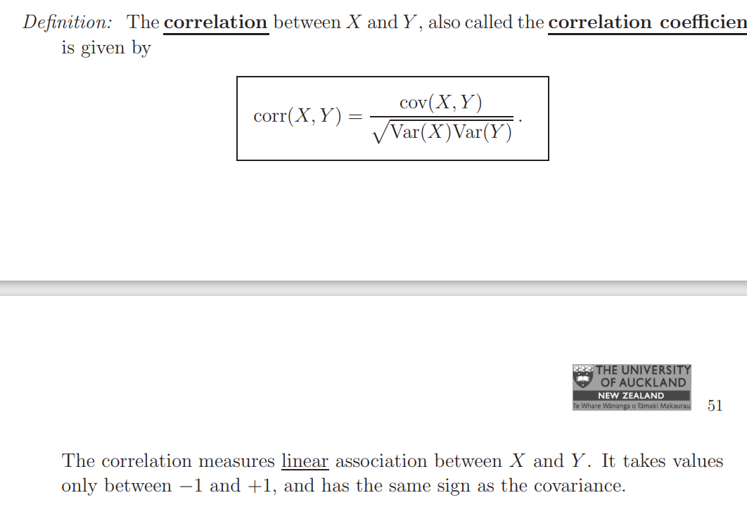 Solved Definition: The correlation between X and Y , also | Chegg.com