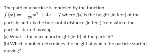 Solved The path of a particle is modeled by the | Chegg.com