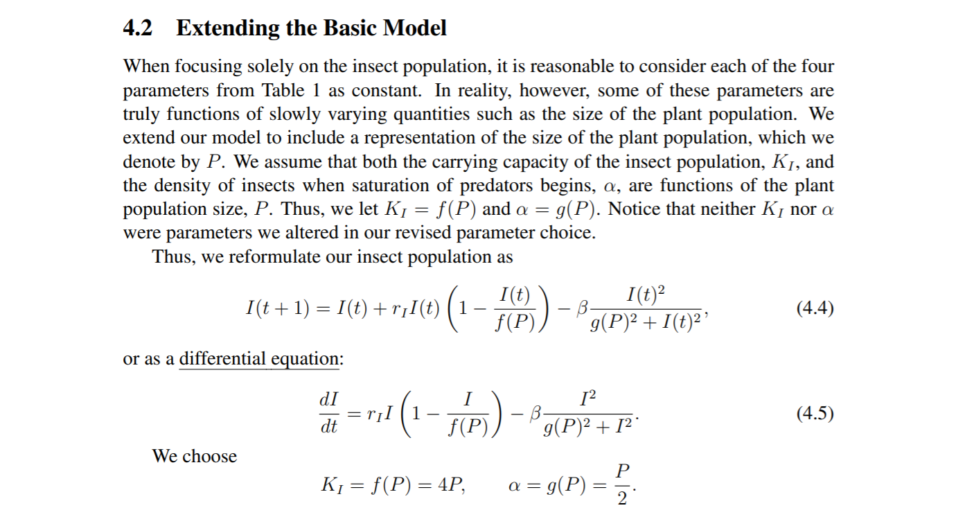 Problem 4.5. Consider the insect population by | Chegg.com