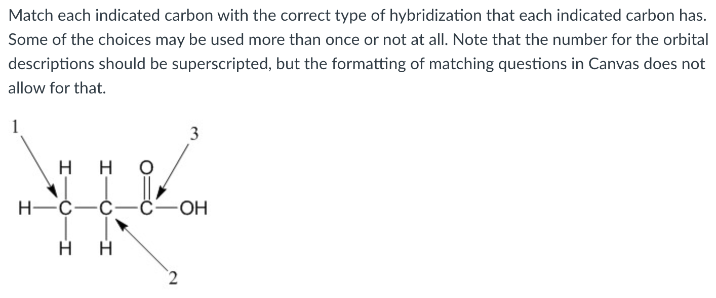 Solved Match each indicated carbon with the correct type of | Chegg.com