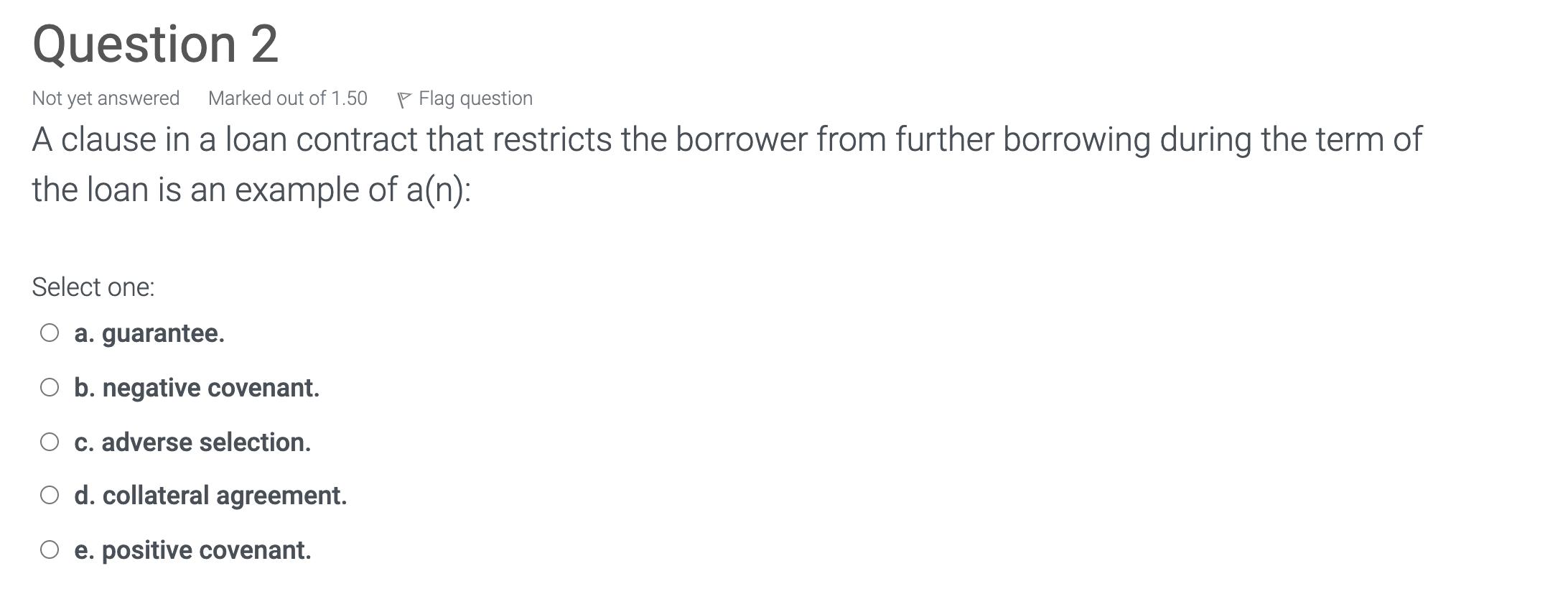 Solved Question 2 Not yet answered Marked out of 1.50 P Flag | Chegg.com