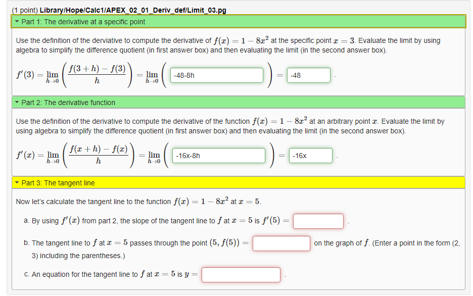 Solved (1 point) | Chegg.com