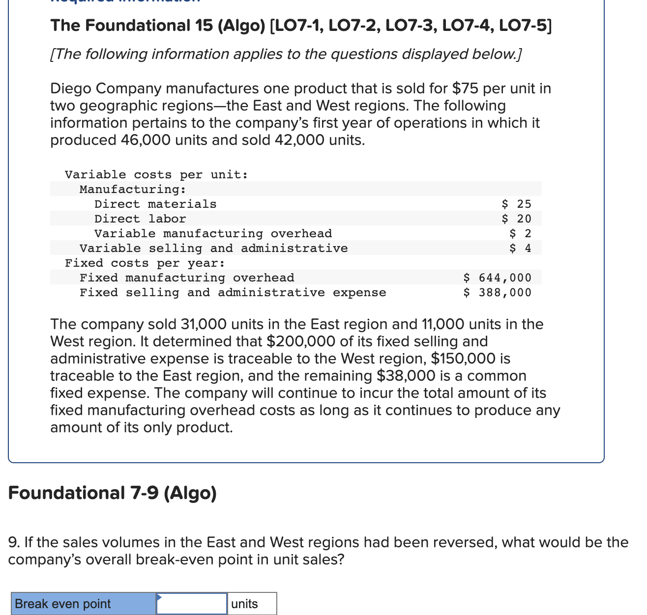 Solved The Foundational 15 (Algo) [LO7-1, L07-2, L07-3, | Chegg.com