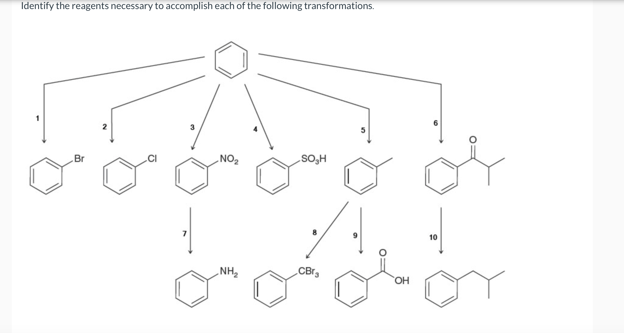 Solved Identify the reagents necessary to accomplish each of | Chegg.com