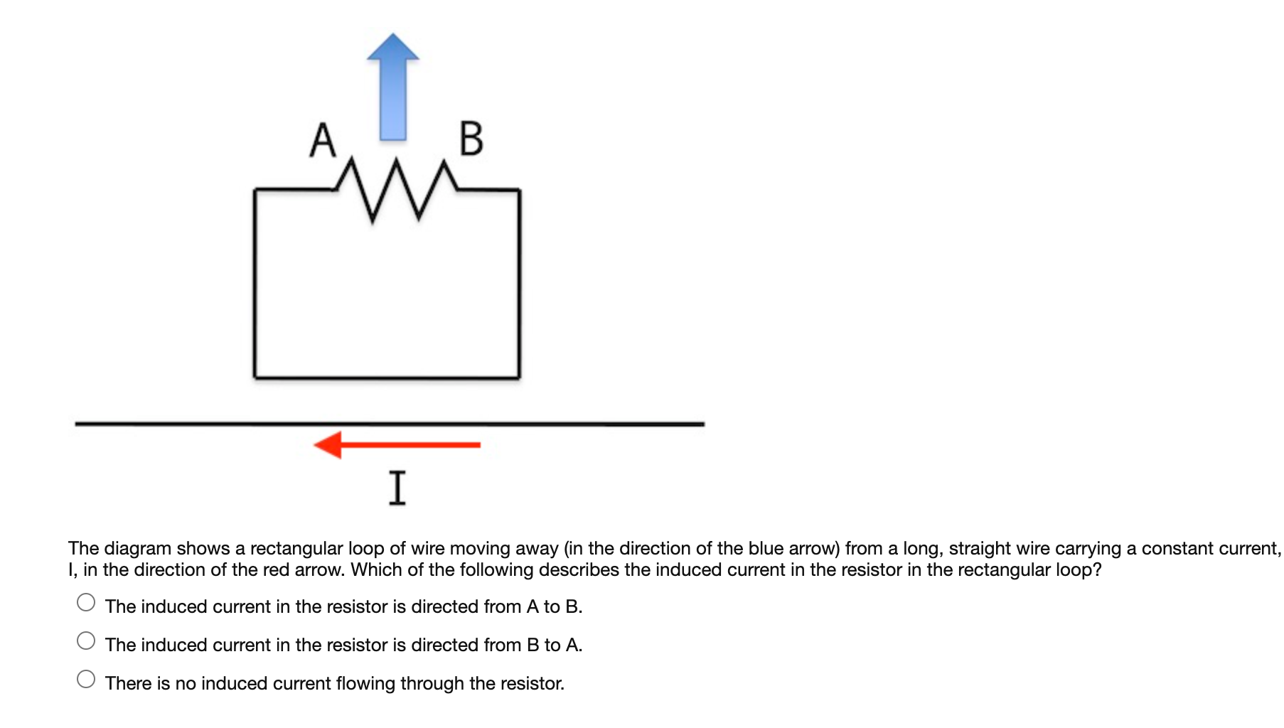 Solved A B I The diagram shows a rectangular loop of wire | Chegg.com