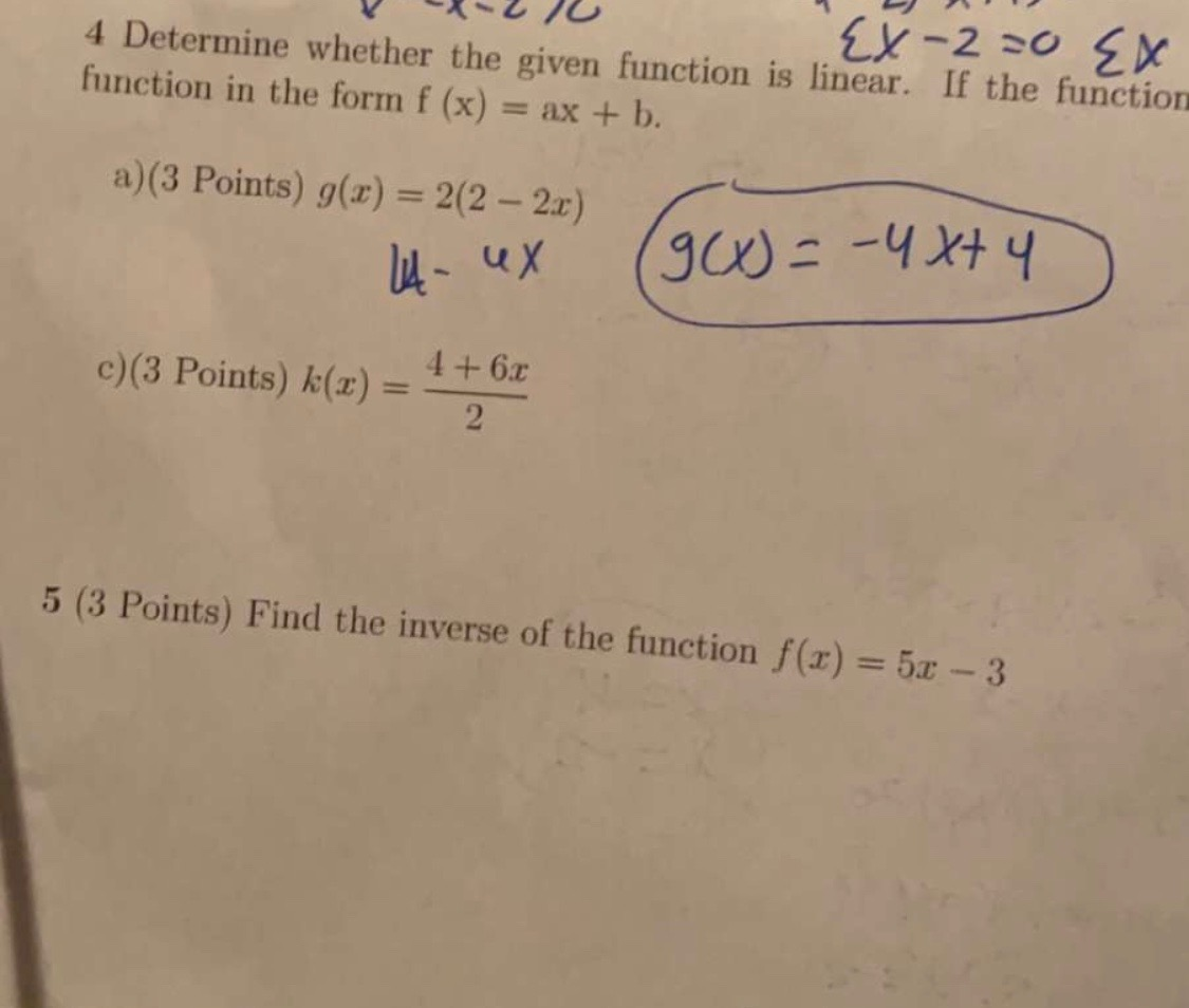 Solved Ex- 220 EX 4 Determine whether the given function is | Chegg.com