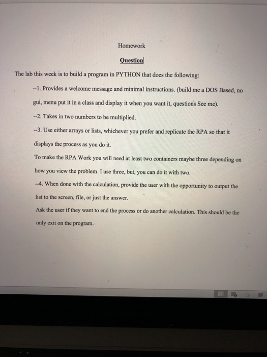 Solved Homework uestio The lab this week is to build a | Chegg.com