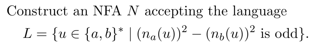 Solved Construct an NFA N accepting the language L = {u € | Chegg.com