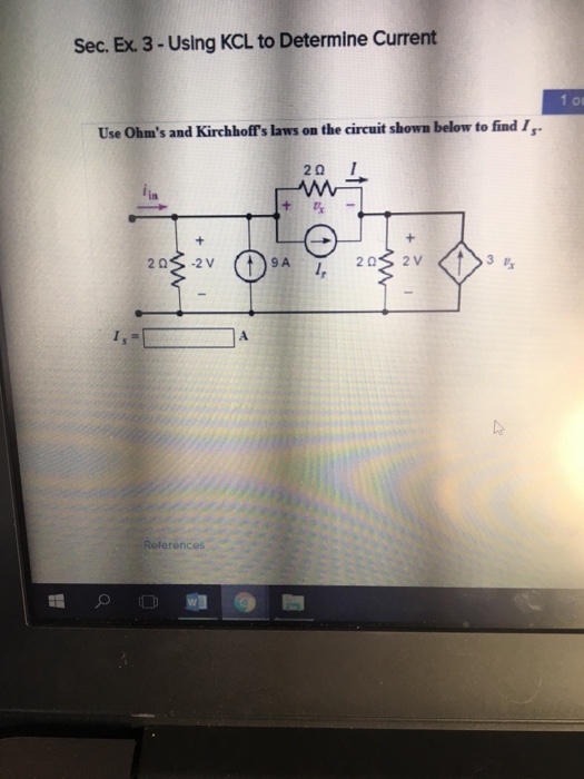 Solved Using KCL to Determine Current Use Ohm's and | Chegg.com
