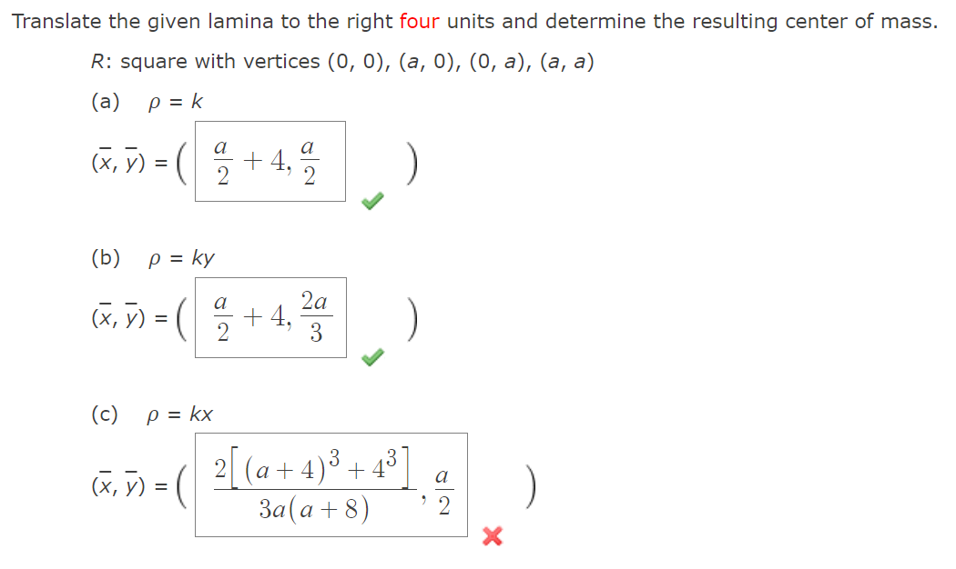 Solved Translate the given lamina to the right four units | Chegg.com