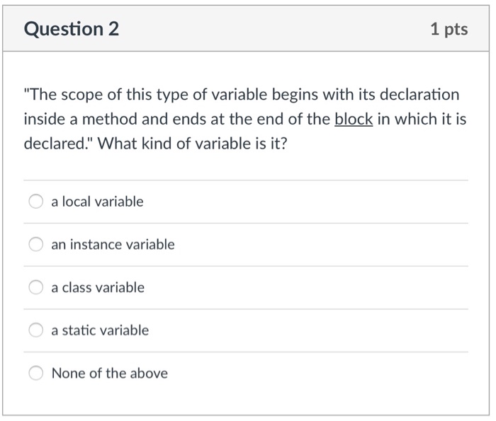 Solved Question 1 1 pts Which of the following statements | Chegg.com