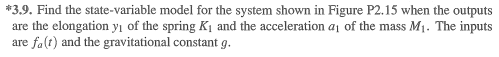 Solved *3.9. Find the state-variable model for the system | Chegg.com