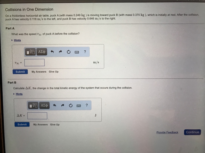 Solved Collisions in One Dimension On a frictionless | Chegg.com