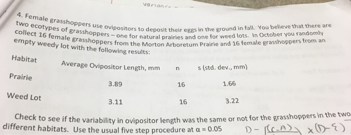 Solved 4. F two collect 16 f empty weedy lot with the | Chegg.com