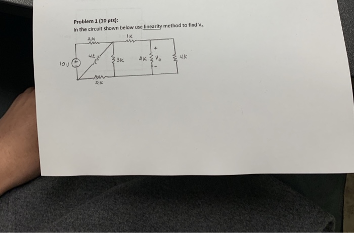 Solved Problem 1 (10 pts): In the circuit shown below use | Chegg.com