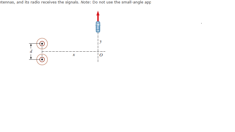 Solved Two radio antennas separated by d = 304 m as shown in | Chegg.com