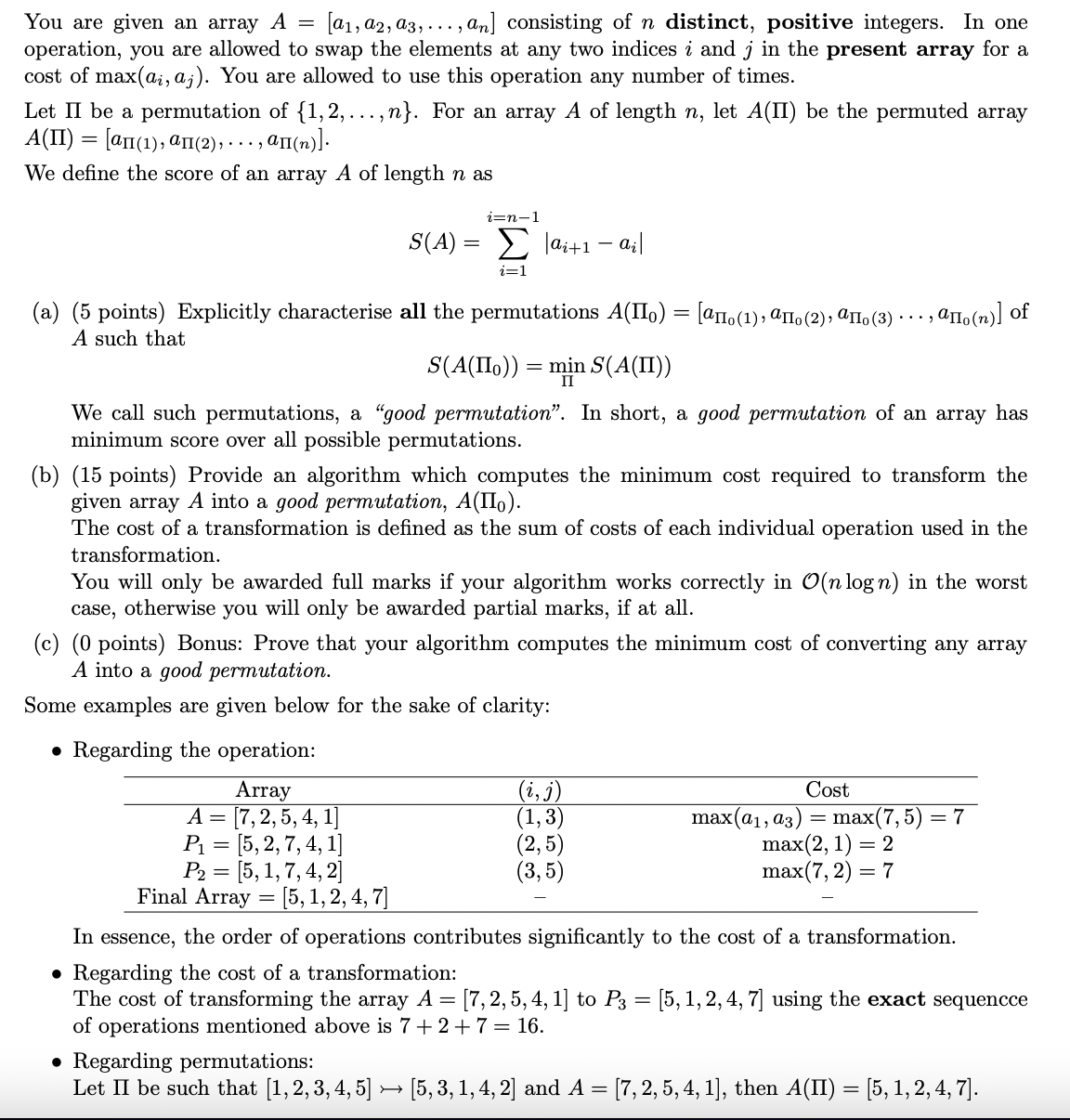 Solved You are given an array A=[a1,a2,a3,…,an] consisting | Chegg.com
